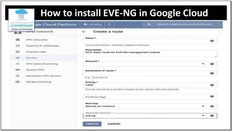 How to install EVE-NG in Google Cloud? - Cloudwithease